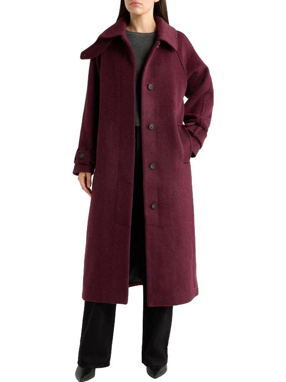 BERNARDO Bernardo Relaxed Double-Breasted Felted Coat